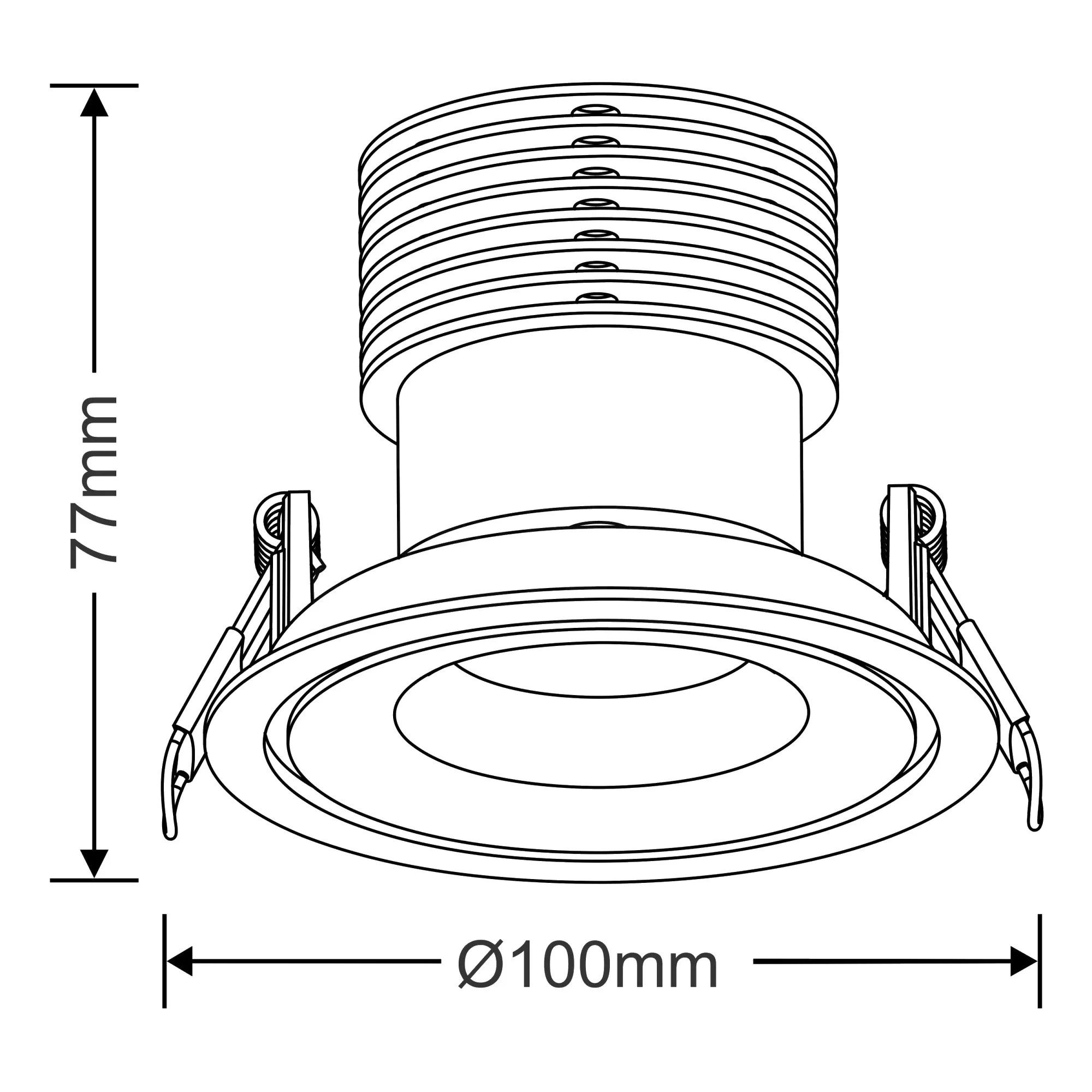 DM200472 Bolor 11 Dlux Bolor 11, 11W LED Downlight 780lm 40° 4000K IP20 - Inspired Lighting Ltd.